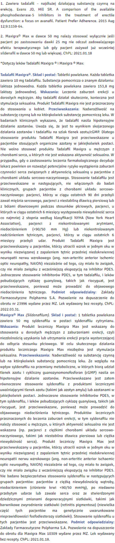 Informacje o leku | Skład | Wskazania | Przeciwskazania | Maxigra Max